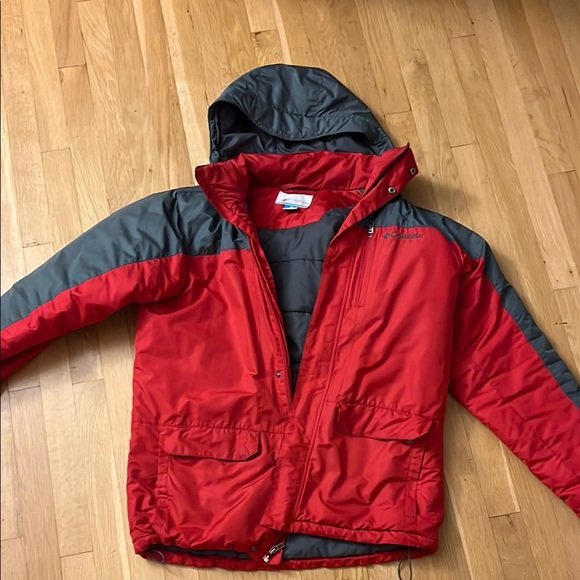 Columbia | Jackets & Coats | Columbia Red And Gray Puffer Jacket With ...